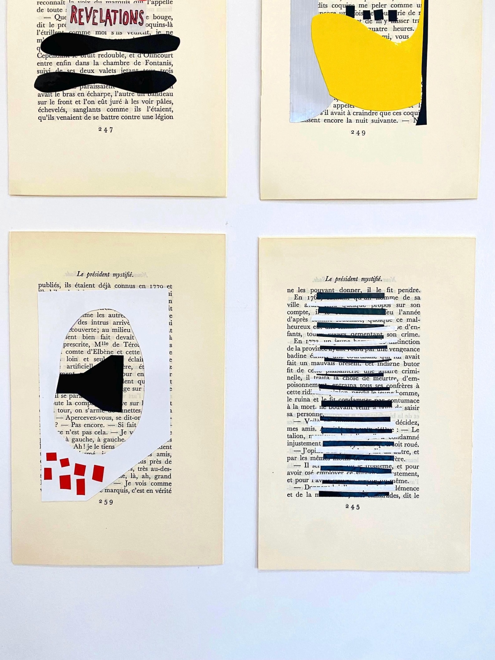 Abstract Collage Art Set of 12: Vintage Book Page Minimalist Wall Decor ...