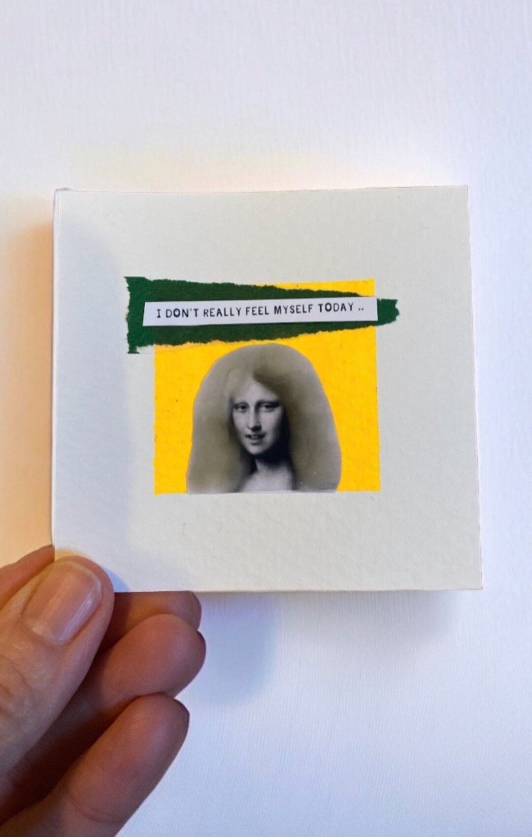 Mini Oeuvre D'art Collage Mini Tableau Joconde - Etsy