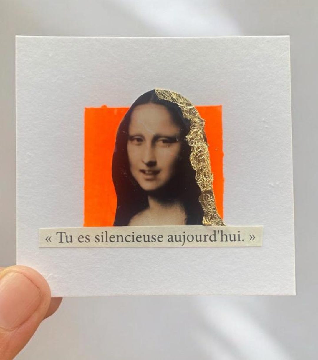 Mini Painting Mona Lisa La Joconde Gold Leaf - Etsy