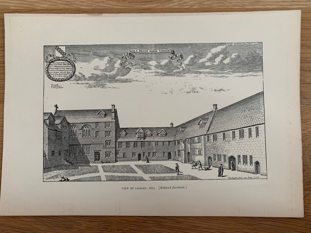 Genuine Victorian Print of Oriel College, Oxford - Etsy