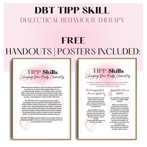DBT TIPP Skill Posters | Handouts | Worksheets | Distress Tolerance ...