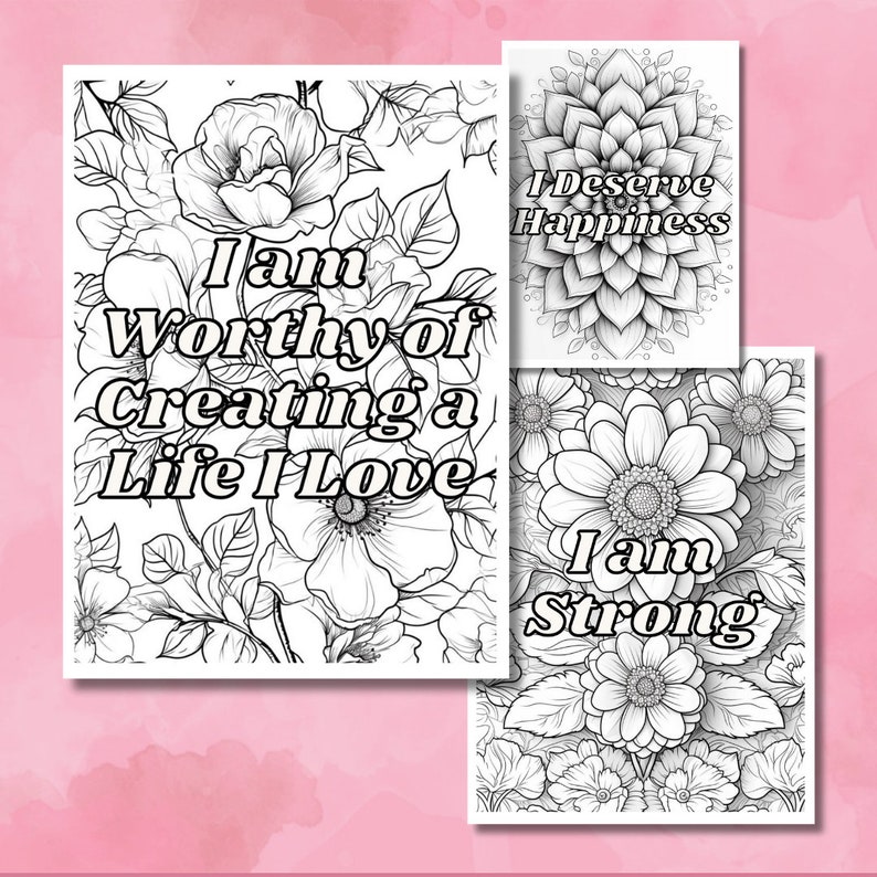 Positive Affirmation Colouring Pages | Motivational Quote Colouring ...