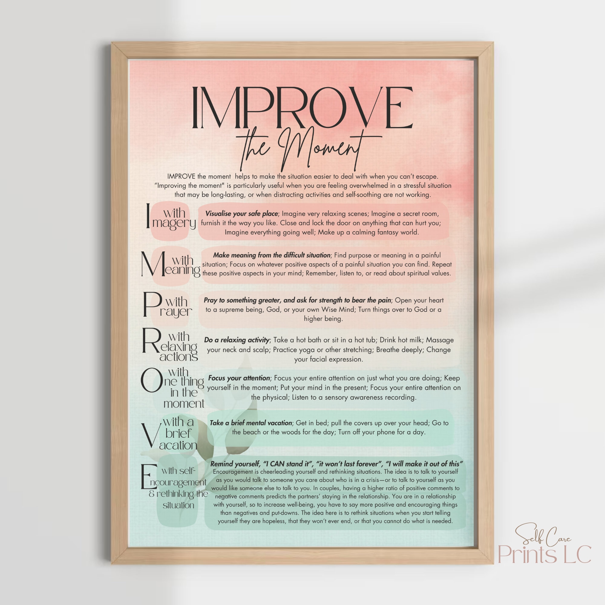 DBT IMPROVE the Moment | Distress Tolerance | Crisis Survival Skill | BPD | Dialectical ...