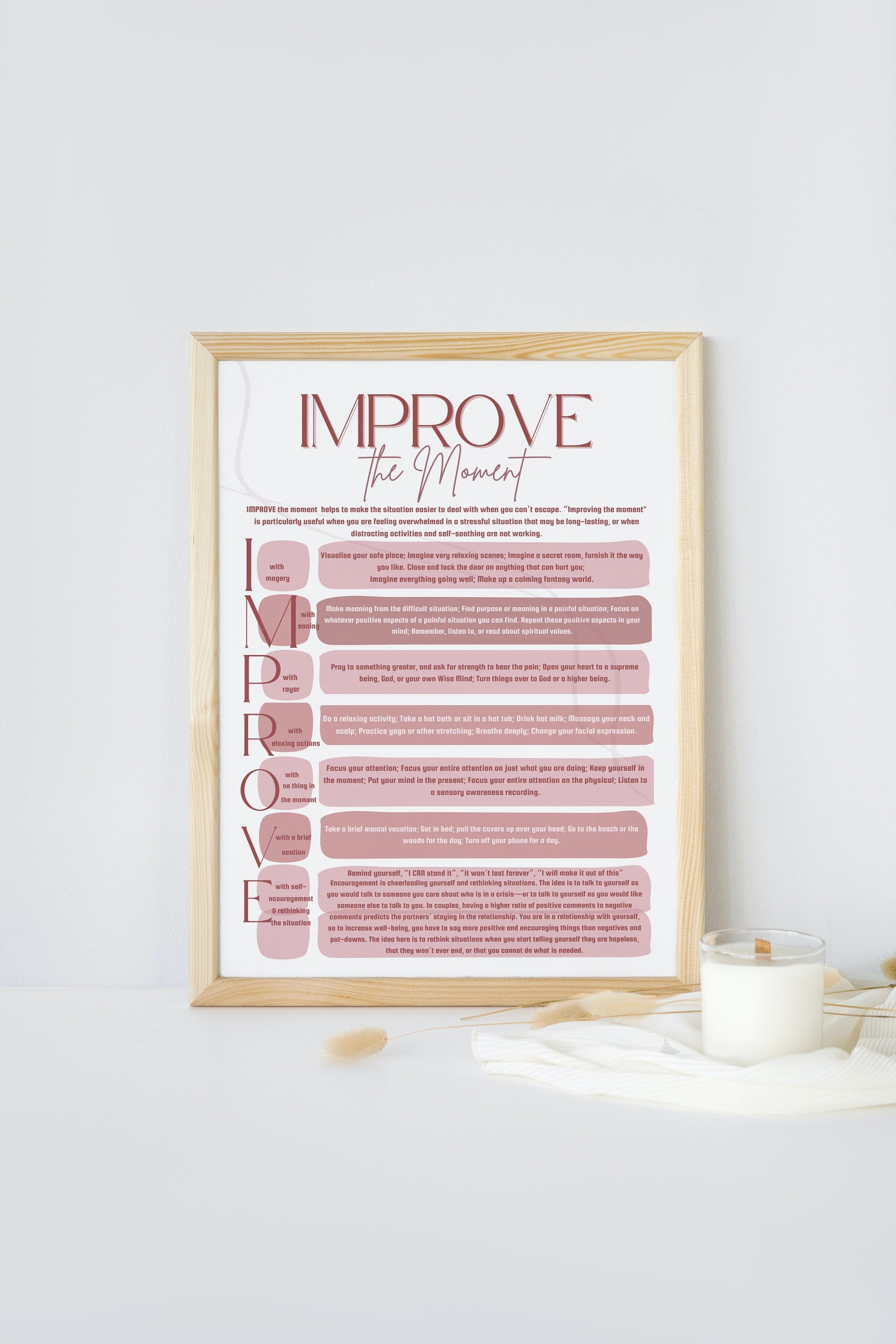 DBT IMPROVE the Moment | Distress Tolerance | Crisis Survival Skill | BPD | Dialectical ...