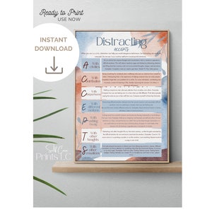 DBT ACCEPTS: Distracting Distress Tolerance Crisis - Etsy