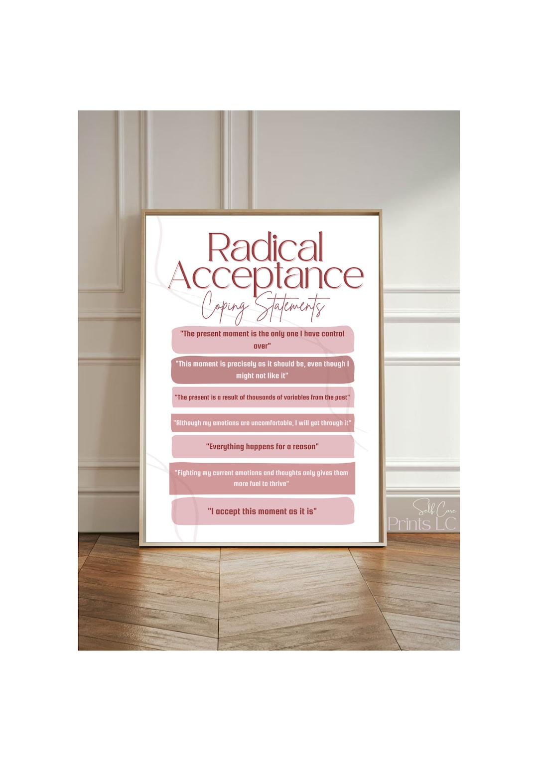 Radical Acceptance Coping Statements DBT Poster - Etsy