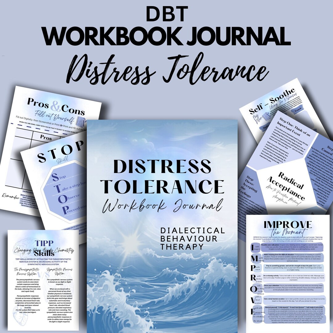 DBT Workbook Journal | Distress Tolerance | Editable Pages ...