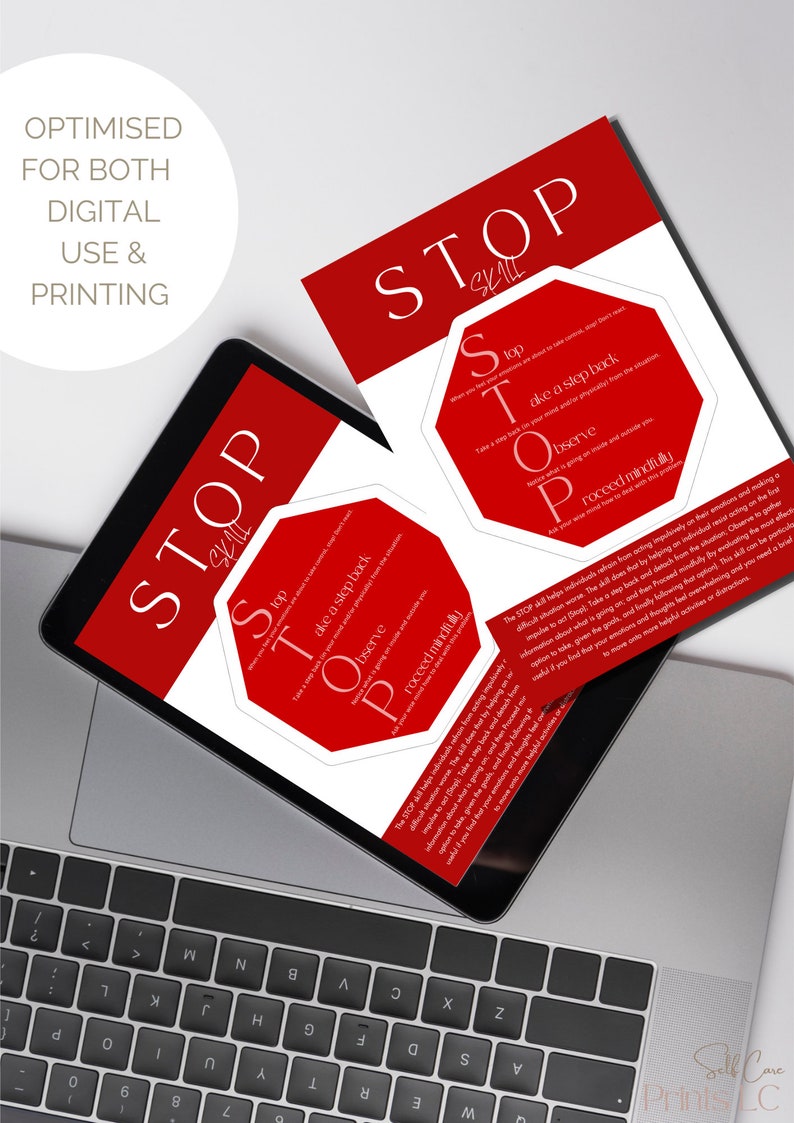 DBT STOP Skill Distress Tolerance DBT Dialectical Behaviour Therapy ...