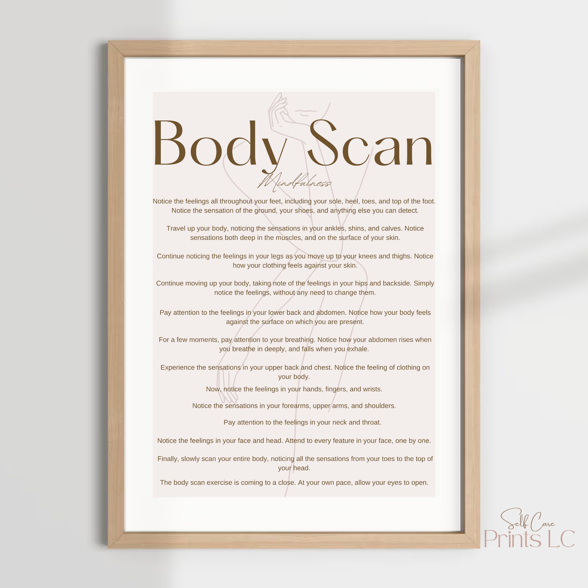 Body Scan | Mindfulness Exercise | Body Scan Wall Art | Worksheet ...