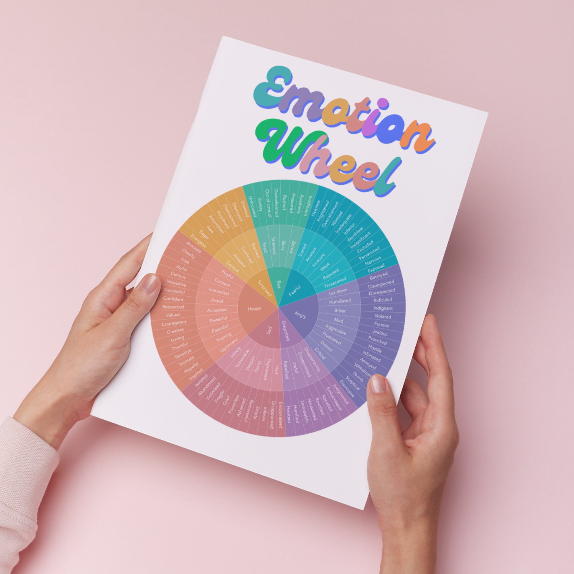 Emotion Wheel | Poster | Worksheet | Self-help Resource | Therapy ...