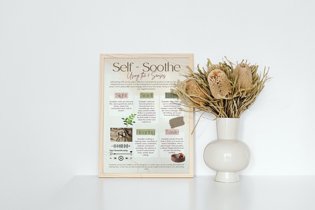 Self Soothe: Using the Five Senses DBT Dialectical - Etsy
