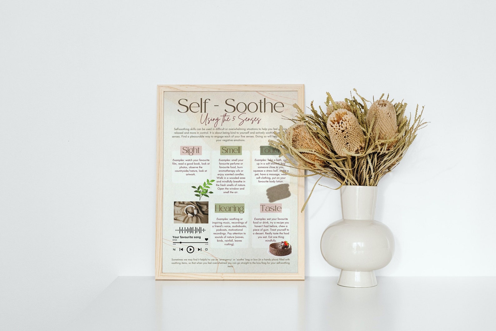 Self - Soothe: Using the Five Senses | DBT | Dialectical Behaviour ...