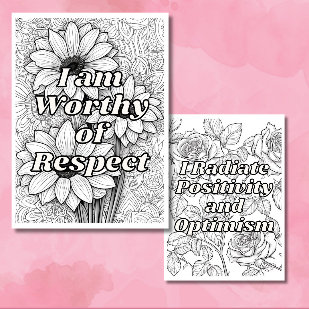 Positive Affirmation Colouring Pages | Motivational Quote Colouring ...