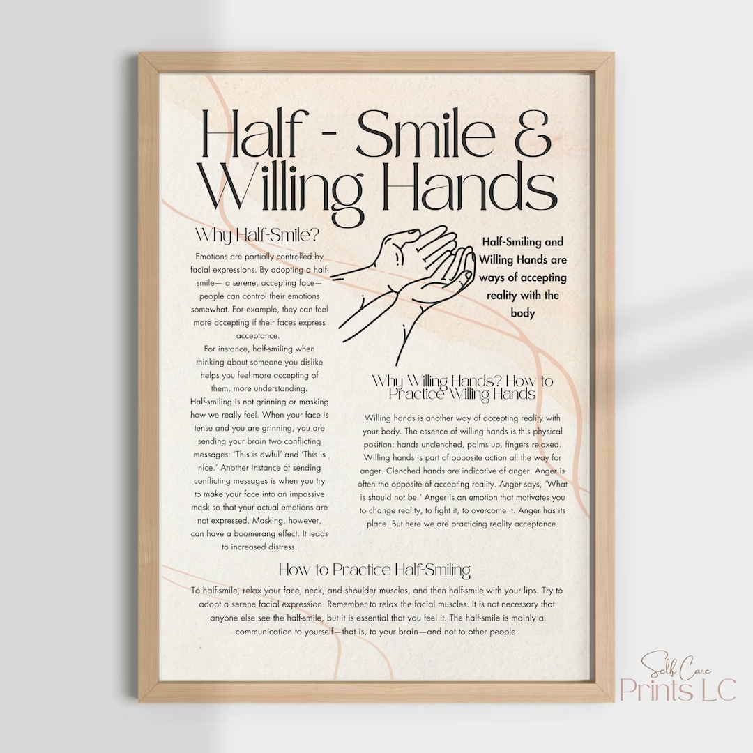 Half Smile and Willing Hands | DBT Distress Tolerance | Reality ...