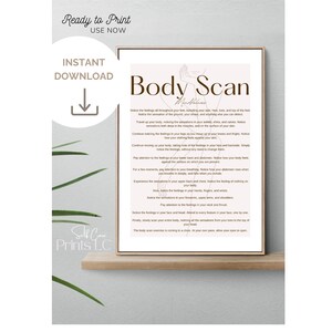 Body Scan Mindfulness Exercise Body Scan Wall Art Worksheet Relaxation ...