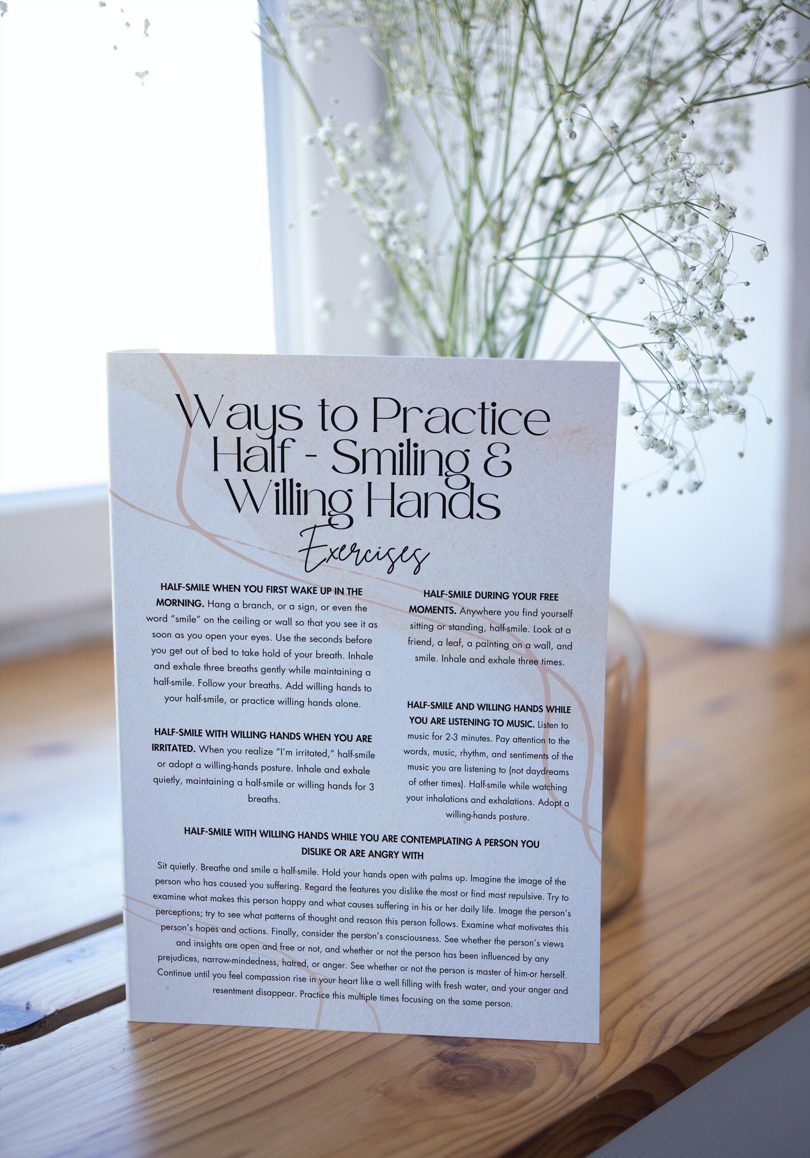 Half Smile and Willing Hands: Ways to Practice | Exercises | DBT ...