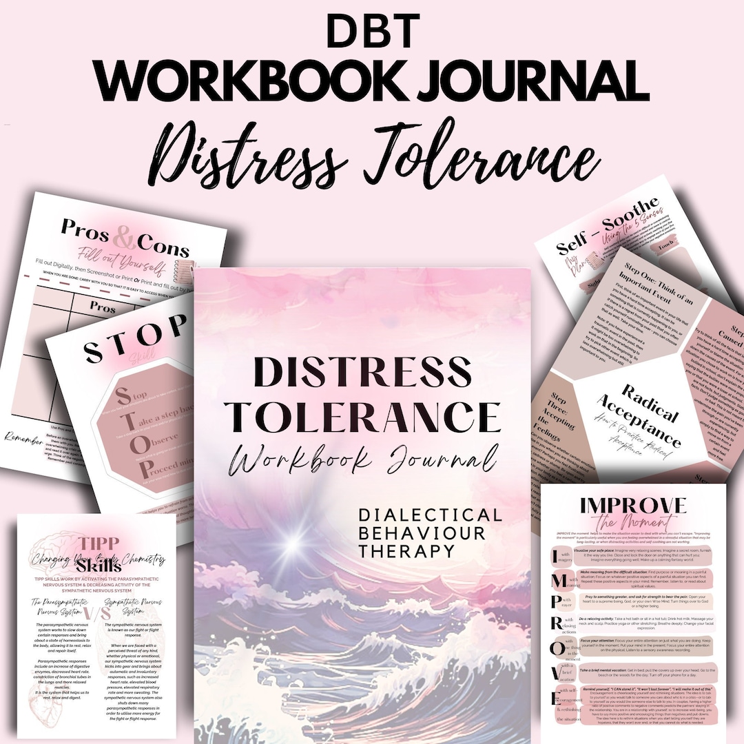 DBT Workbook Journal | Distress Tolerance | Editable Pages ...