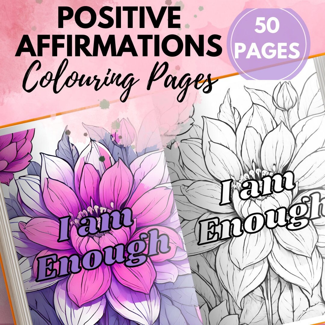 Positive Affirmation Colouring Pages | Motivational Quote Colouring ...