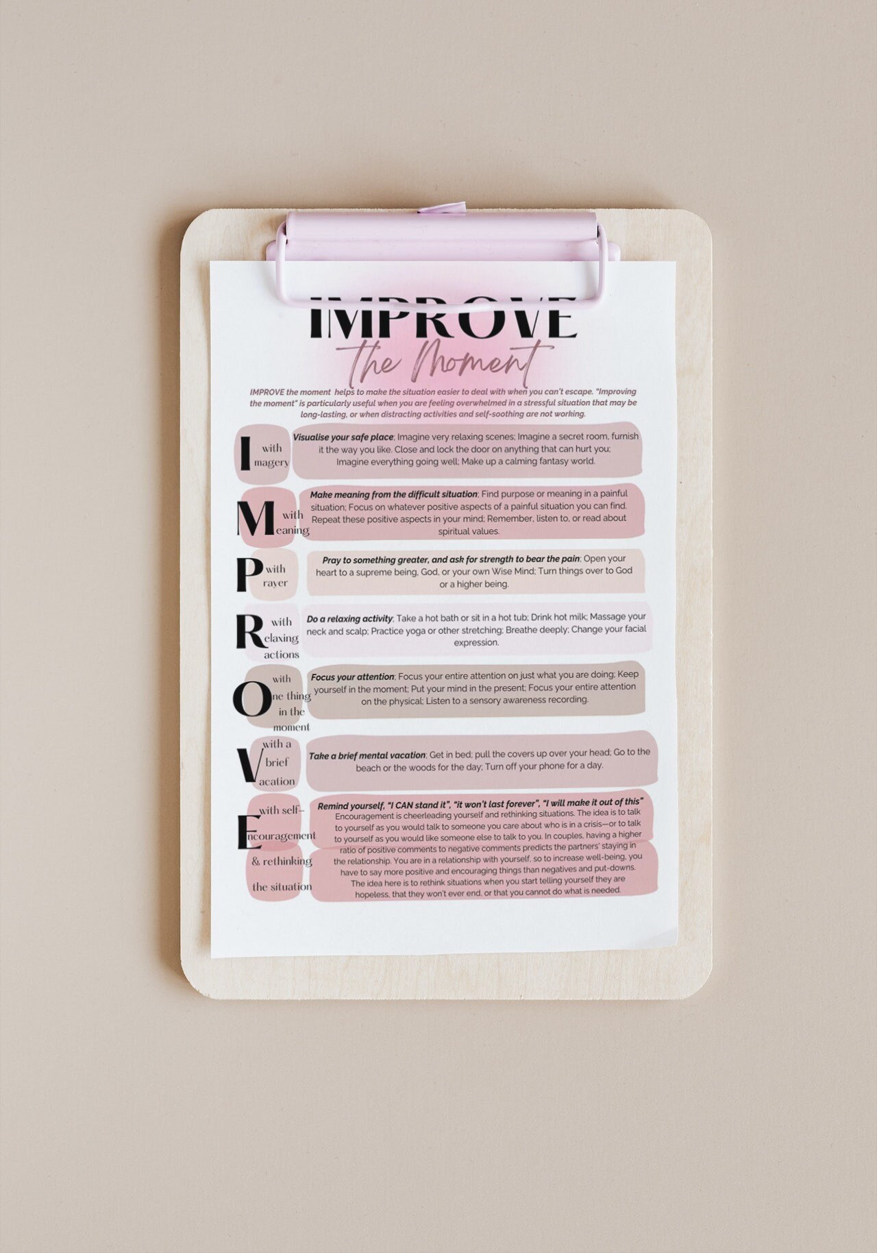 DBT Workbook Journal | Distress Tolerance | Editable Pages ...