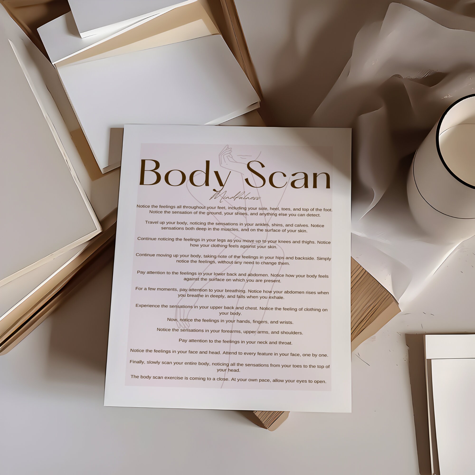 Body Scan | Mindfulness Exercise | Body Scan Wall Art | Worksheet ...