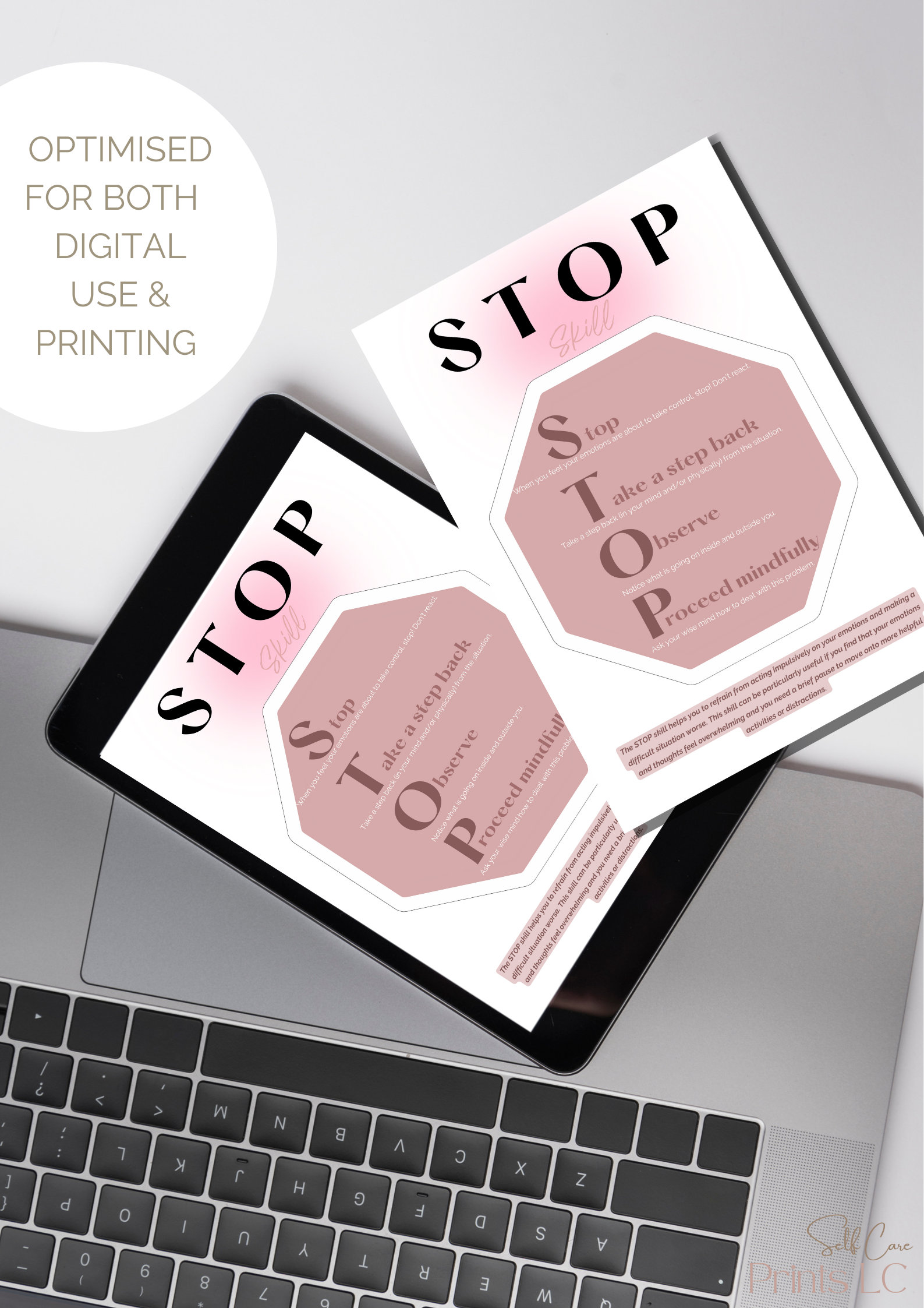 DBT STOP Skill Distress Tolerance DBT Dialectical Behaviour Therapy ...