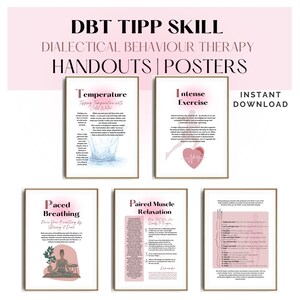 DBT TIPP Skill Posters | Handouts | Worksheets | Distress Tolerance ...