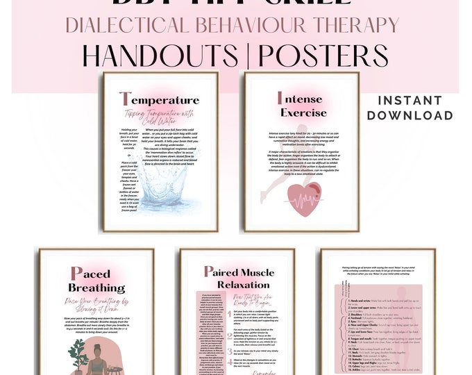 DBT, Distress Tolerance, TIPP Skills, Poster and Handout - Etsy Canada