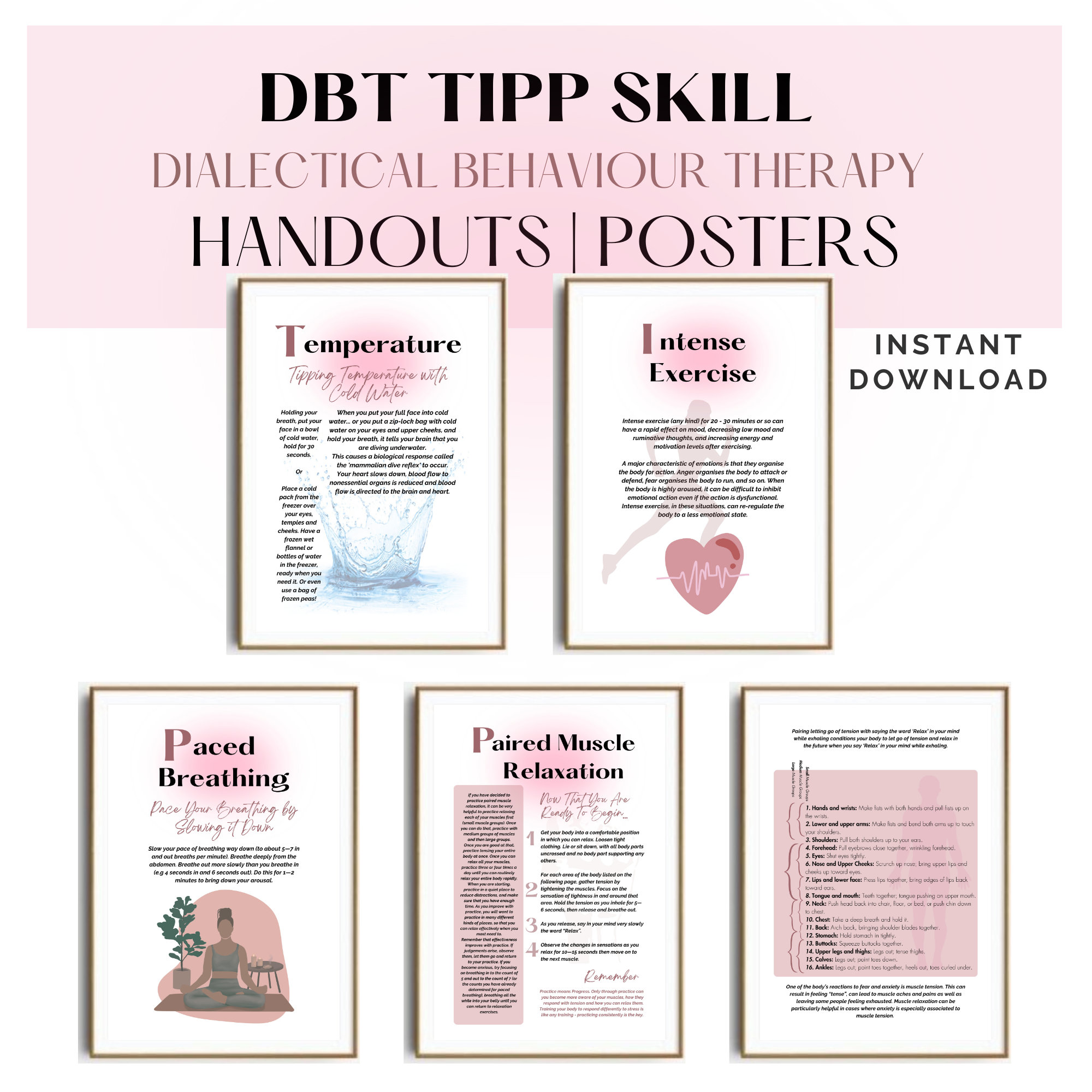 DBT TIPP Skill Posters | Handouts | Worksheets | Distress Tolerance ... DBT TIPP Skill Posters | Handouts | Worksheets | Distress Tolerance ...