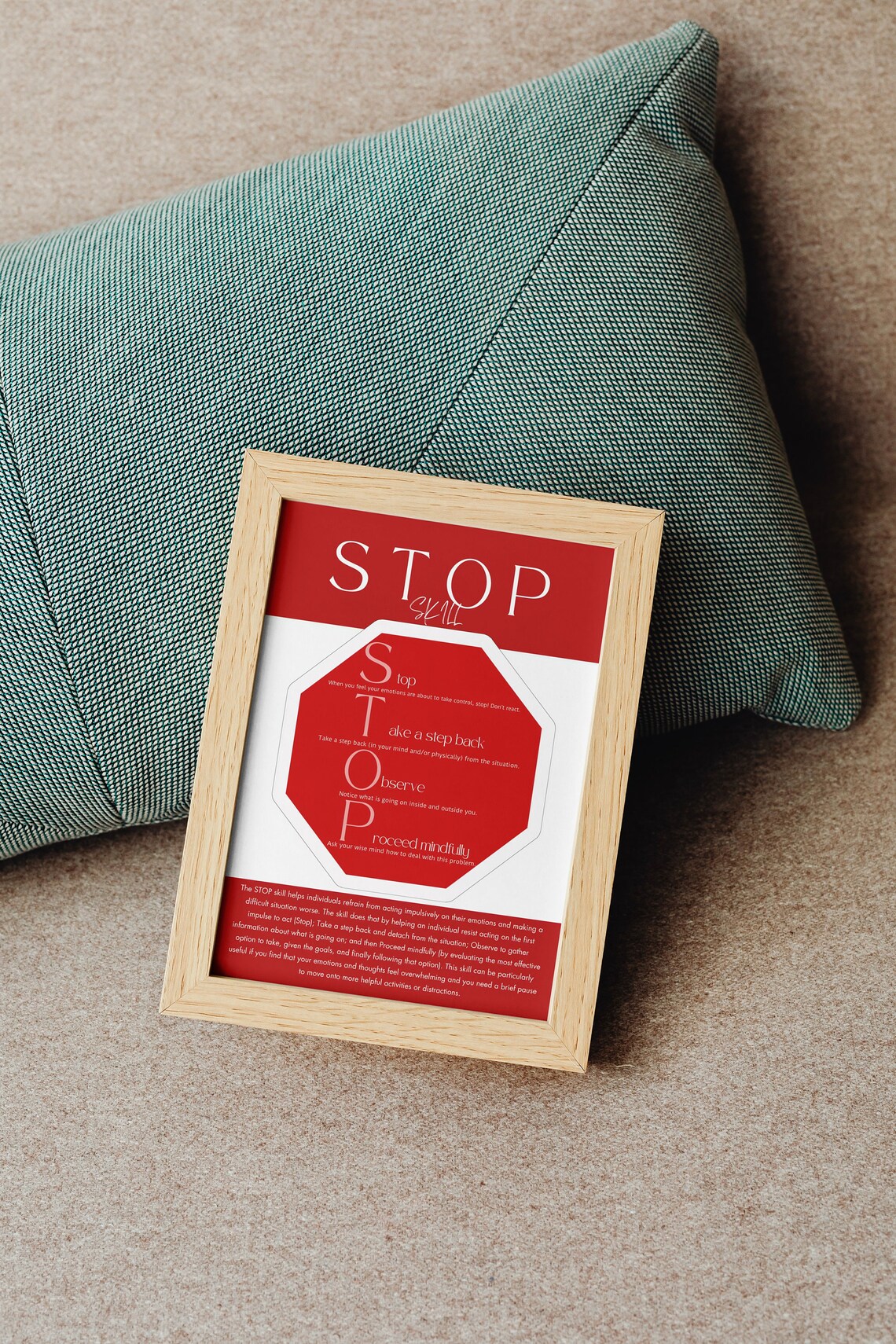 DBT STOP Skill Distress Tolerance DBT Dialectical Behaviour Therapy ...