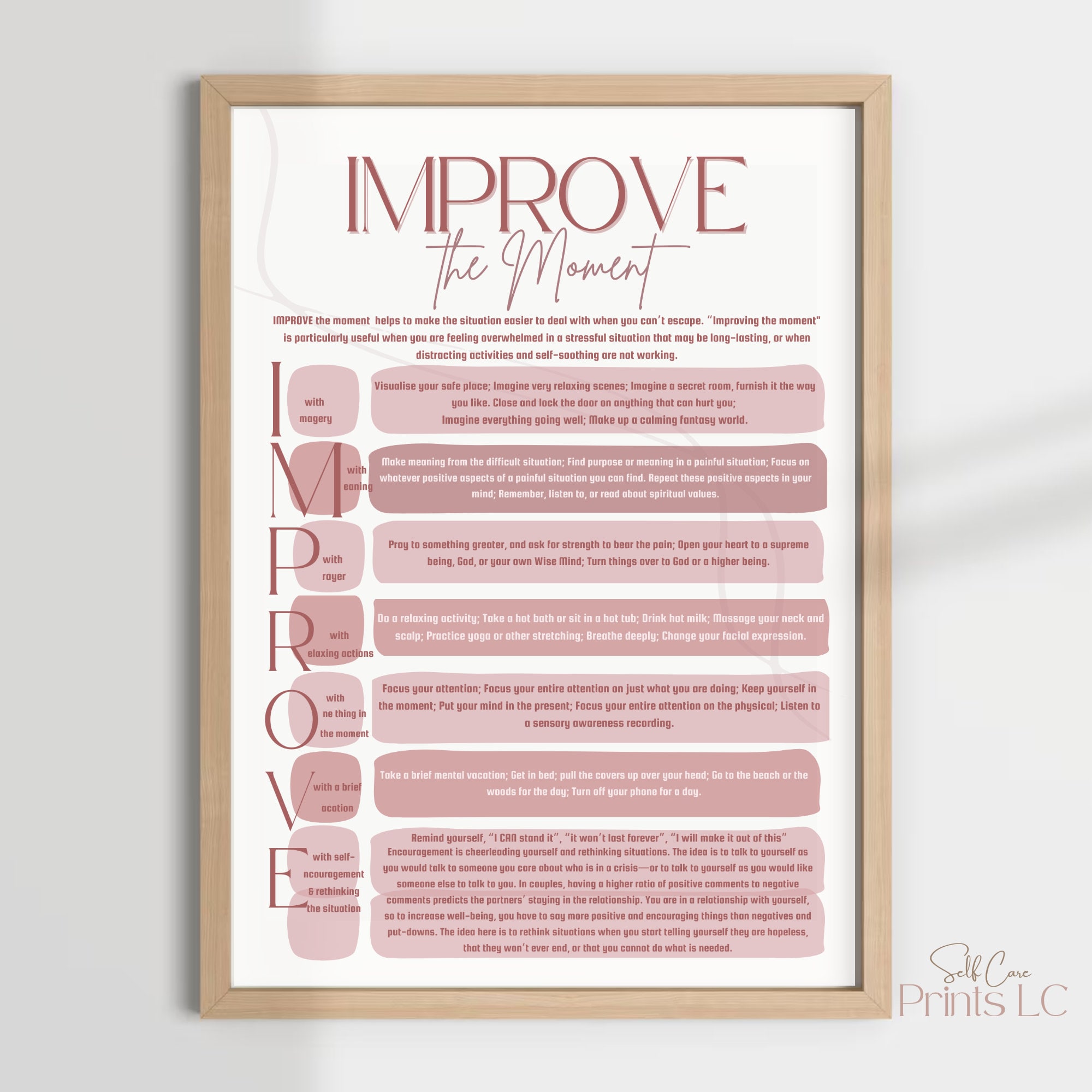 DBT IMPROVE the Moment | Distress Tolerance | Crisis Survival Skill ...