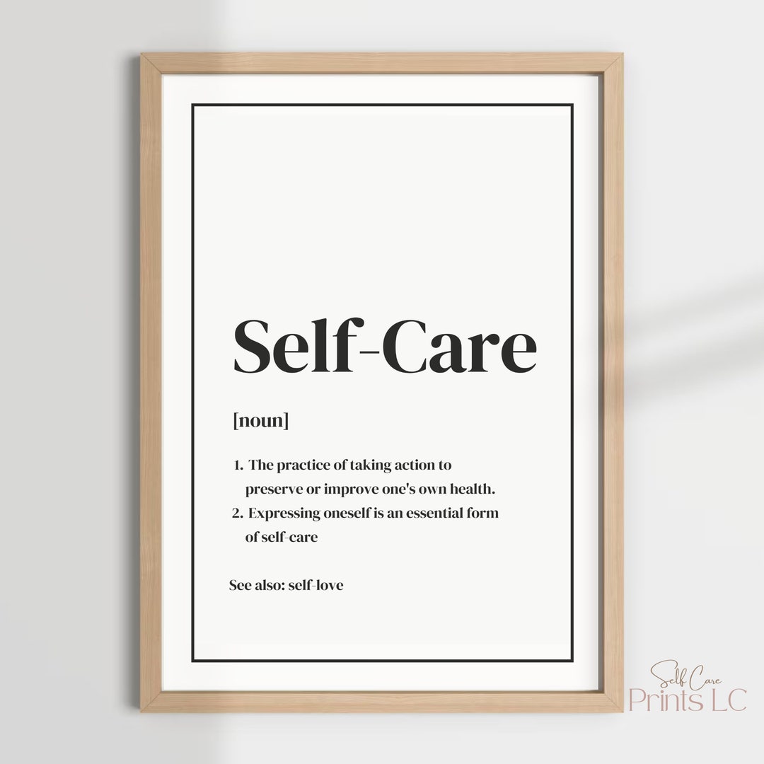 Self-care Poster | Self-love | Definition | Self-care Decor - Etsy