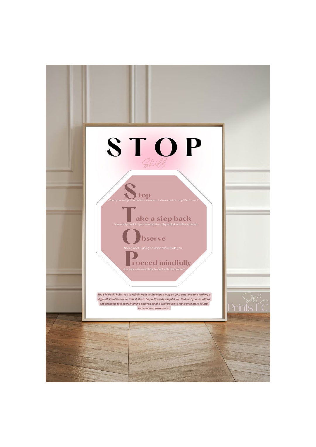 DBT STOP Skill Distress Tolerance DBT Dialectical Behaviour Therapy ...