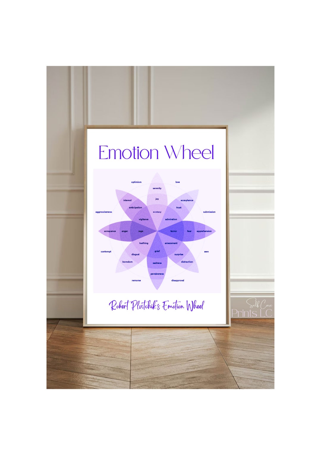 Emotion Wheel Poster Worksheet Self-help Resource Therapy Resource - Etsy