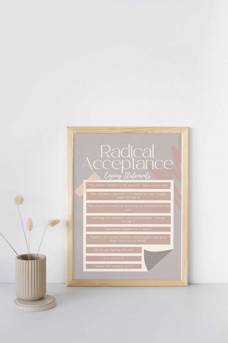 Radical Acceptance | Coping Statements | DBT | Reality Acceptance ...