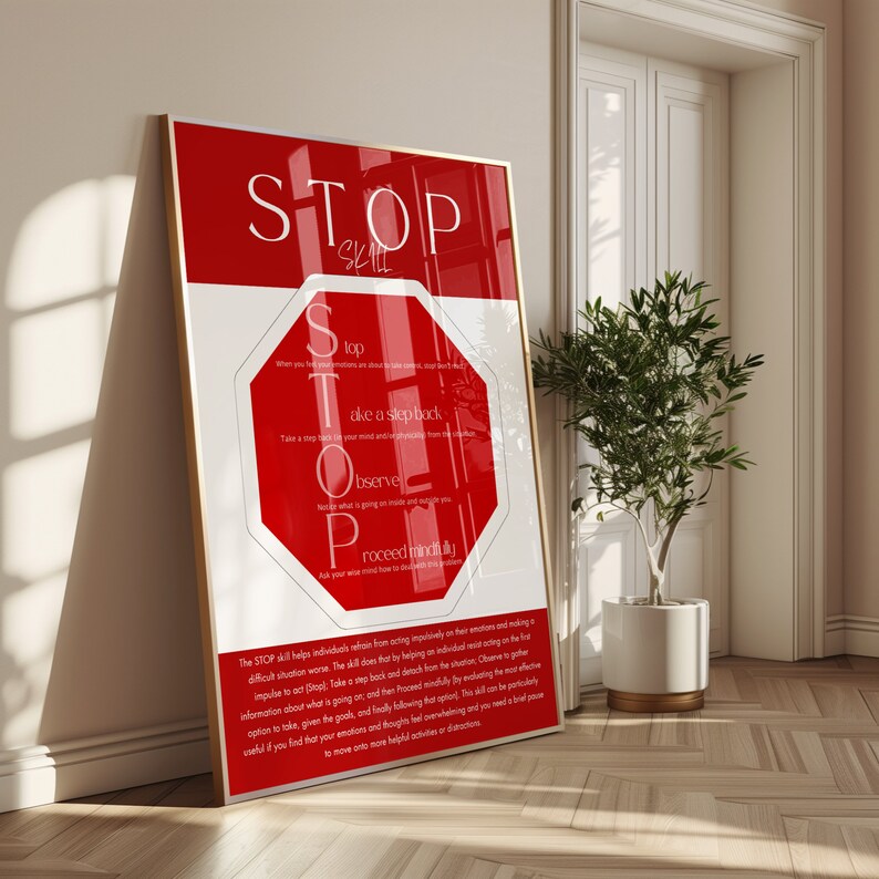 DBT STOP Skill | Distress Tolerance | DBT | Dialectical Behaviour ...