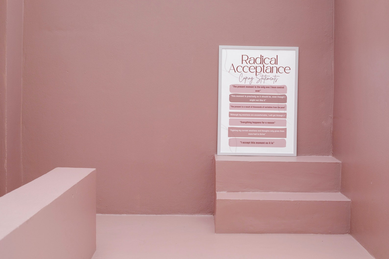 Radical Acceptance Coping Statements | DBT | Poster | Worksheet | Self ...