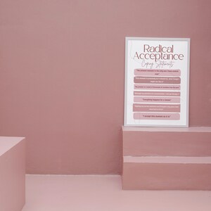 Radical Acceptance Coping Statements | DBT | Poster | Worksheet | Self ...