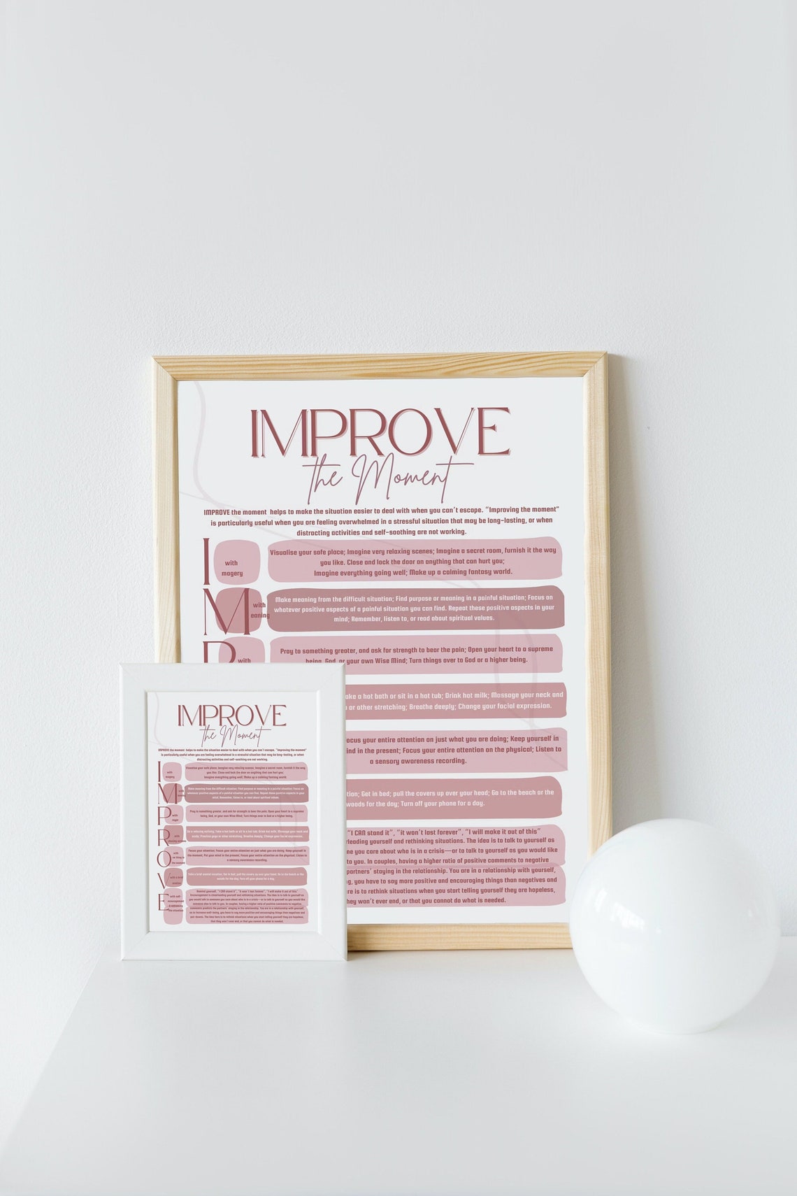 DBT IMPROVE the Moment | Distress Tolerance | Crisis Survival Skill ...