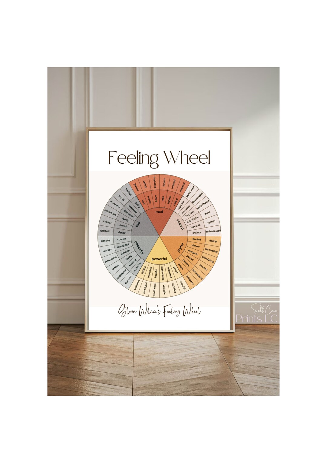 Feeling Wheel Poster Worksheet Self-help Resource - Etsy