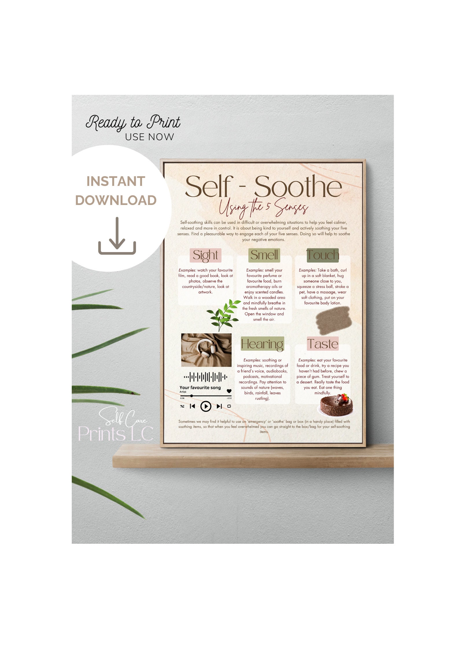 Self Soothe: Using the Five Senses DBT Dialectical Behaviour Therapy ...