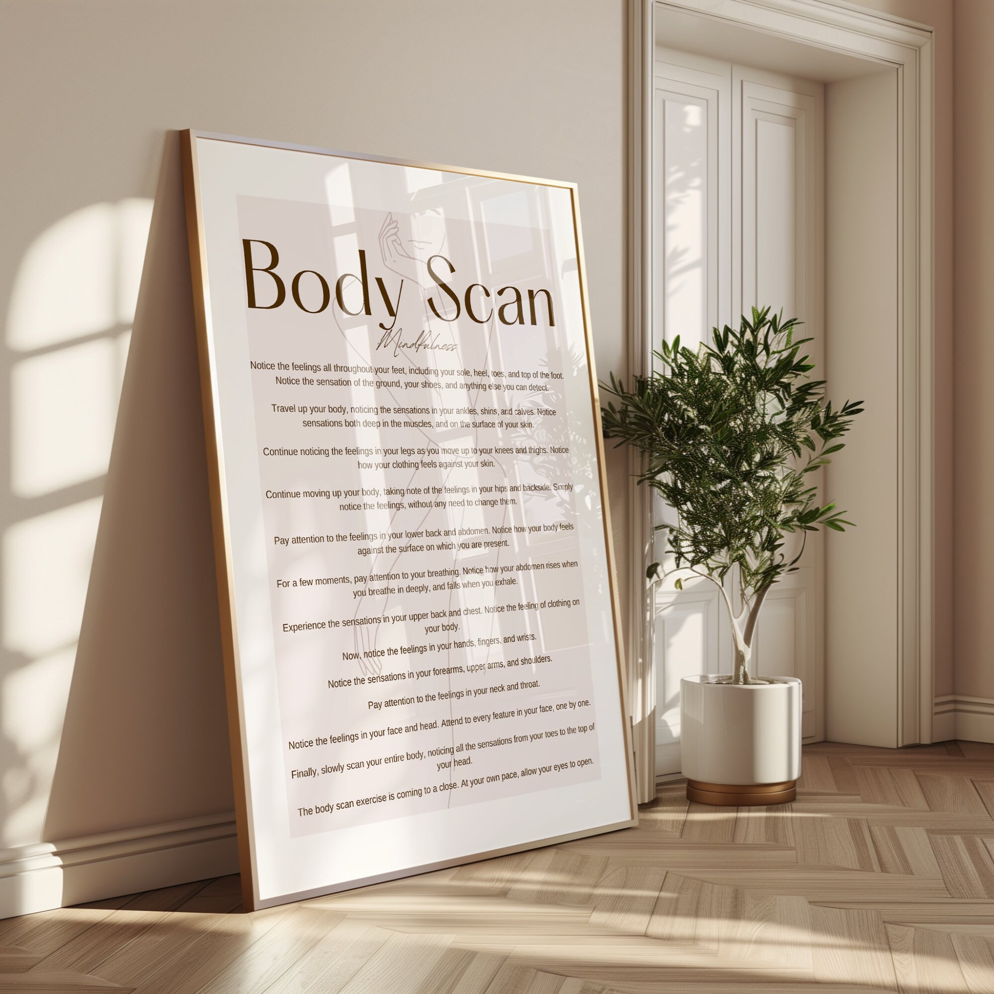 Body Scan | Mindfulness Exercise | Body Scan Wall Art | Worksheet ...