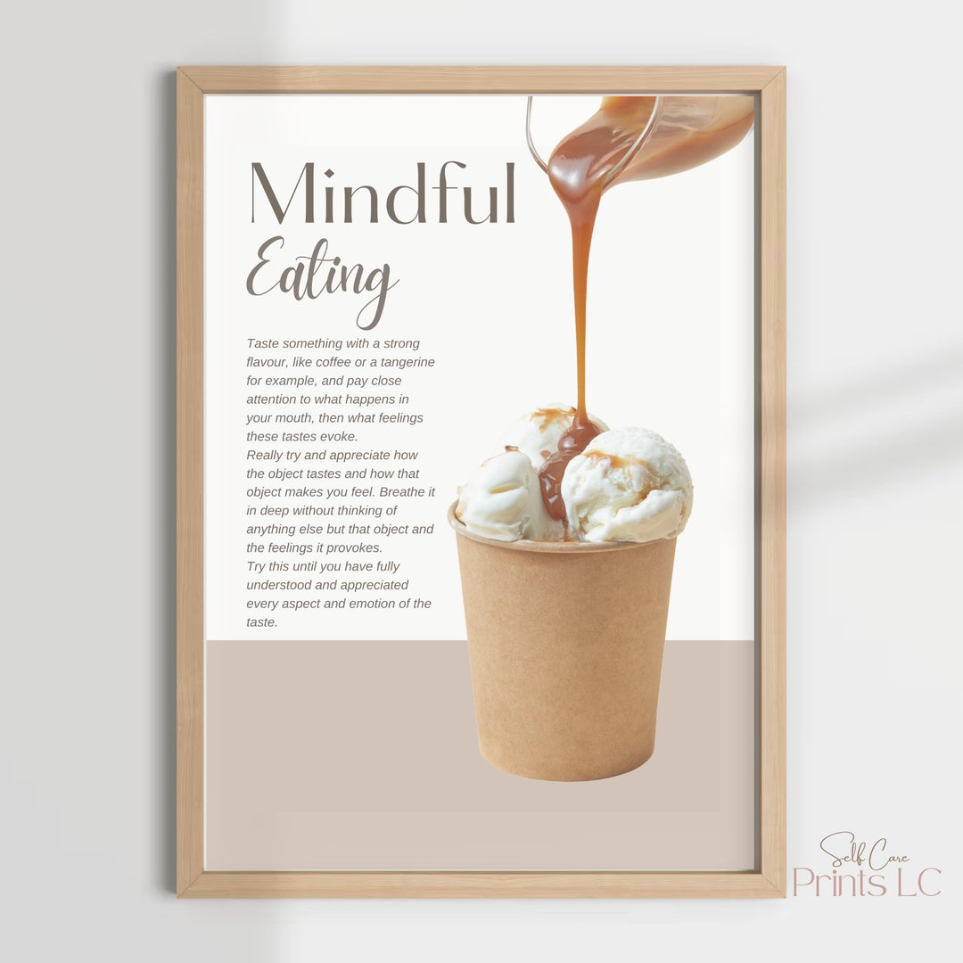 Mindful Eating | Mindfulness Exercise | Mindfulness Wall Art ...