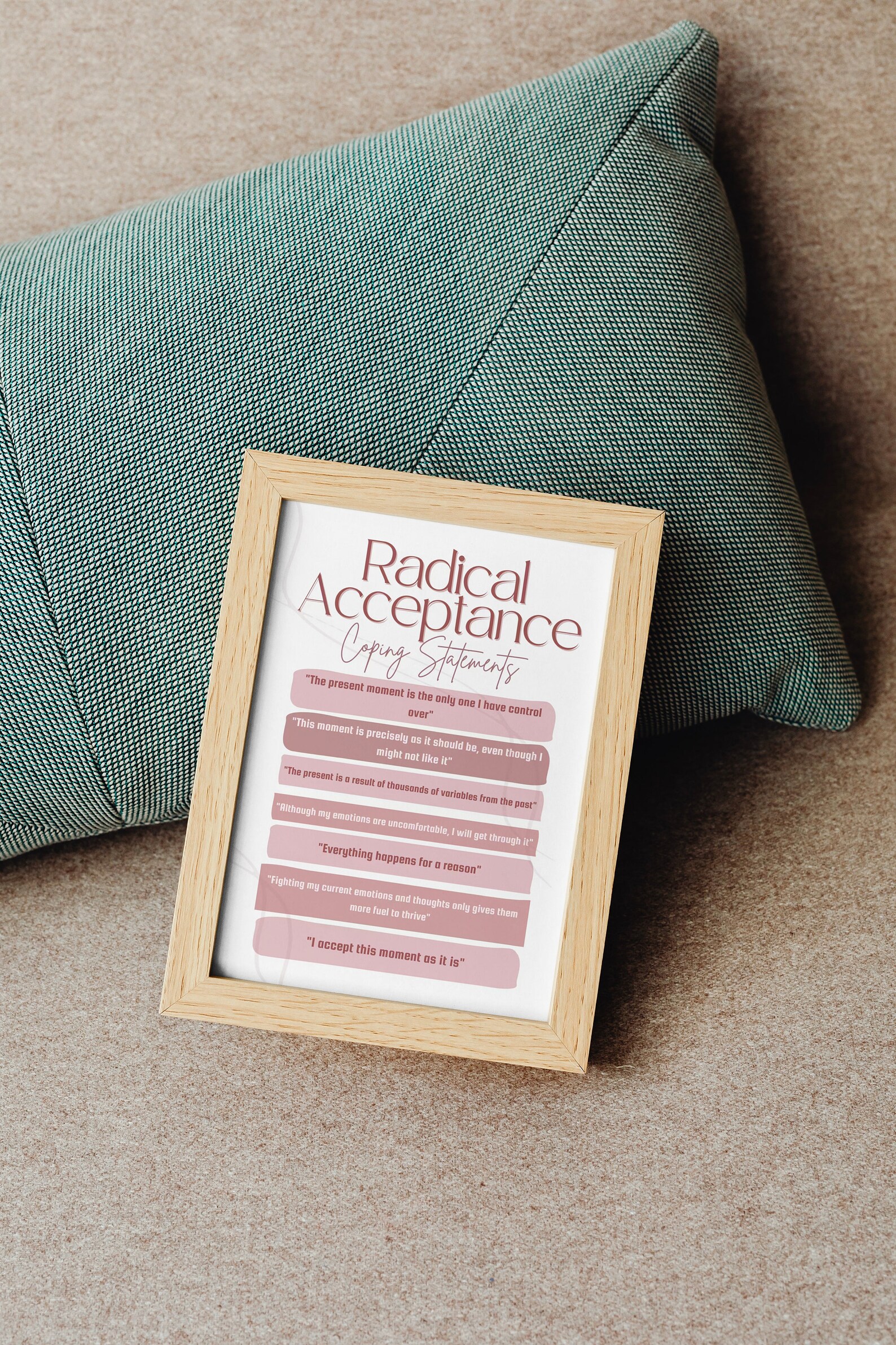 Radical Acceptance Coping Statements | DBT | Poster | Worksheet | Self ...