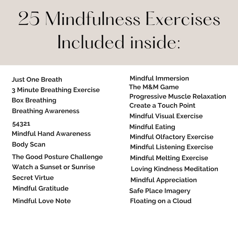Mindfulness Exercises | Bundle Pack | Mindfulness Instant Digital ...
