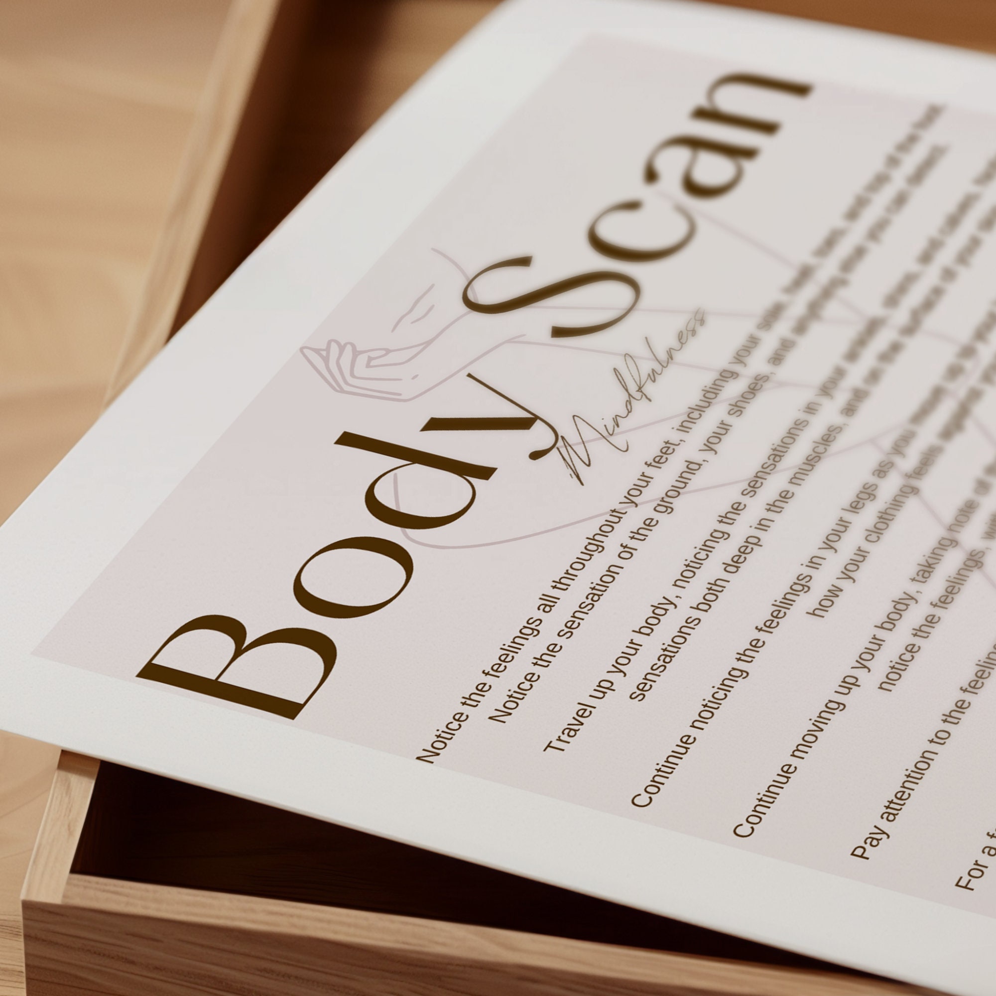 Body Scan | Mindfulness Exercise | Body Scan Wall Art | Worksheet ...