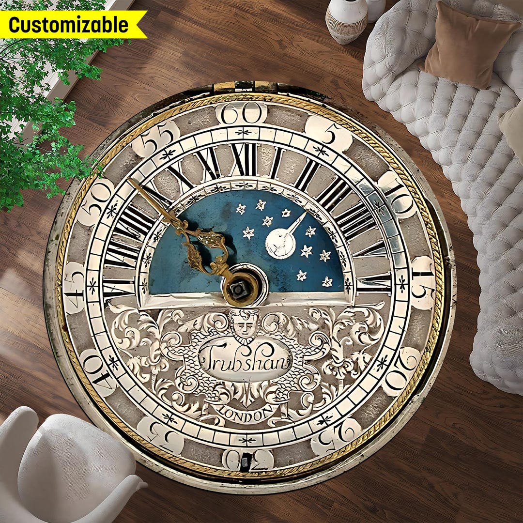 Clock Rugs, Round Rug,watch Carpet,watch Collector Rug,antique Clocks ...