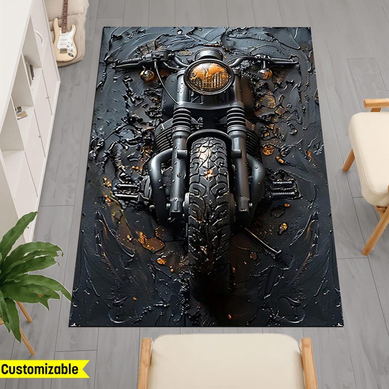 Motorcycle Rug - Etsy
