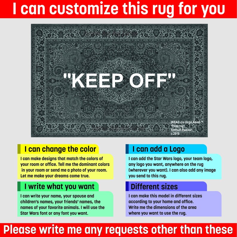 Classic Keep off Rug, Fashion Brand Rug, Living Room Rug, Keep off Rug ...