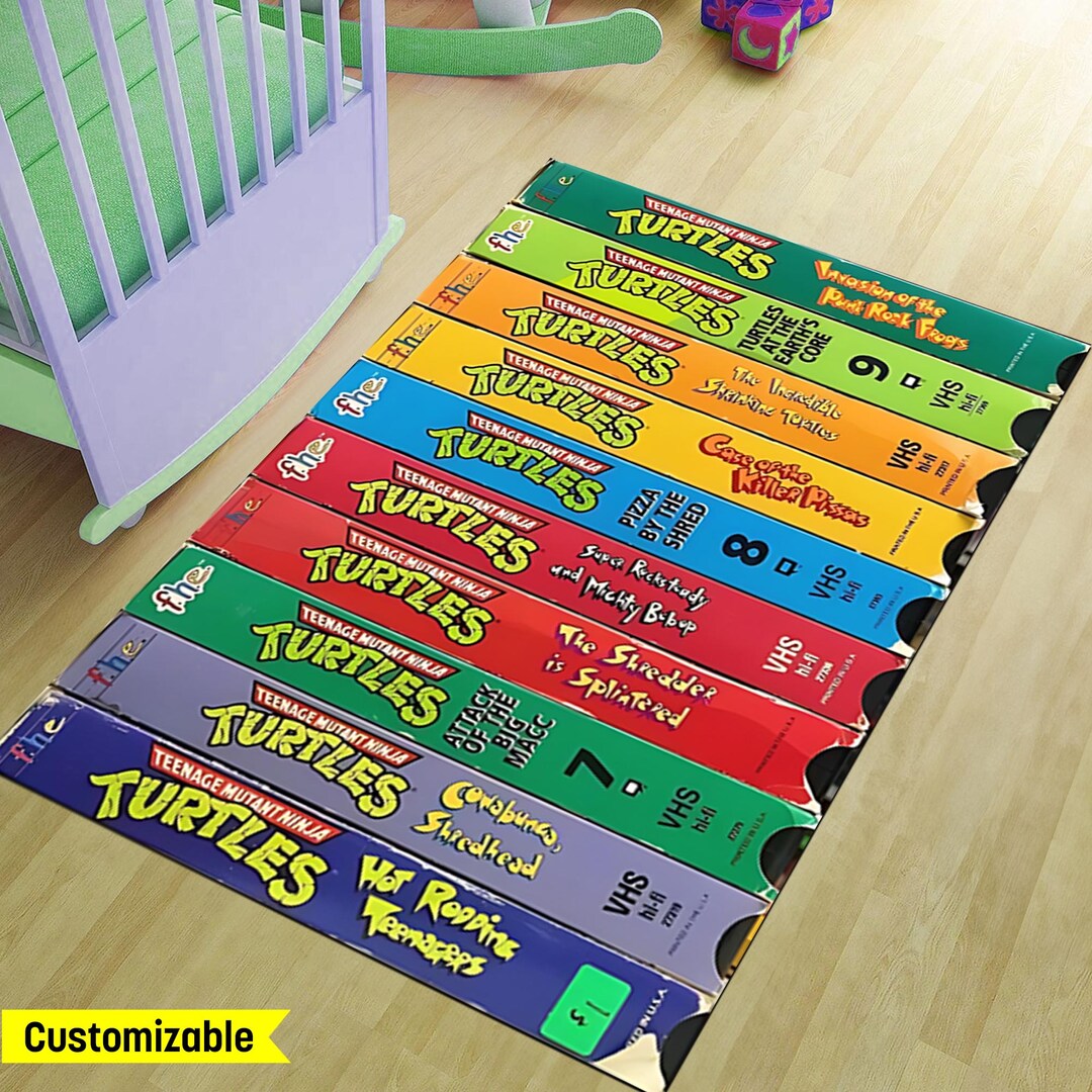 Turtle Rug, Kids Rug, Turtle VHS Rug, 90s Rug, 90 Kids Rug, Sea Turtle ...