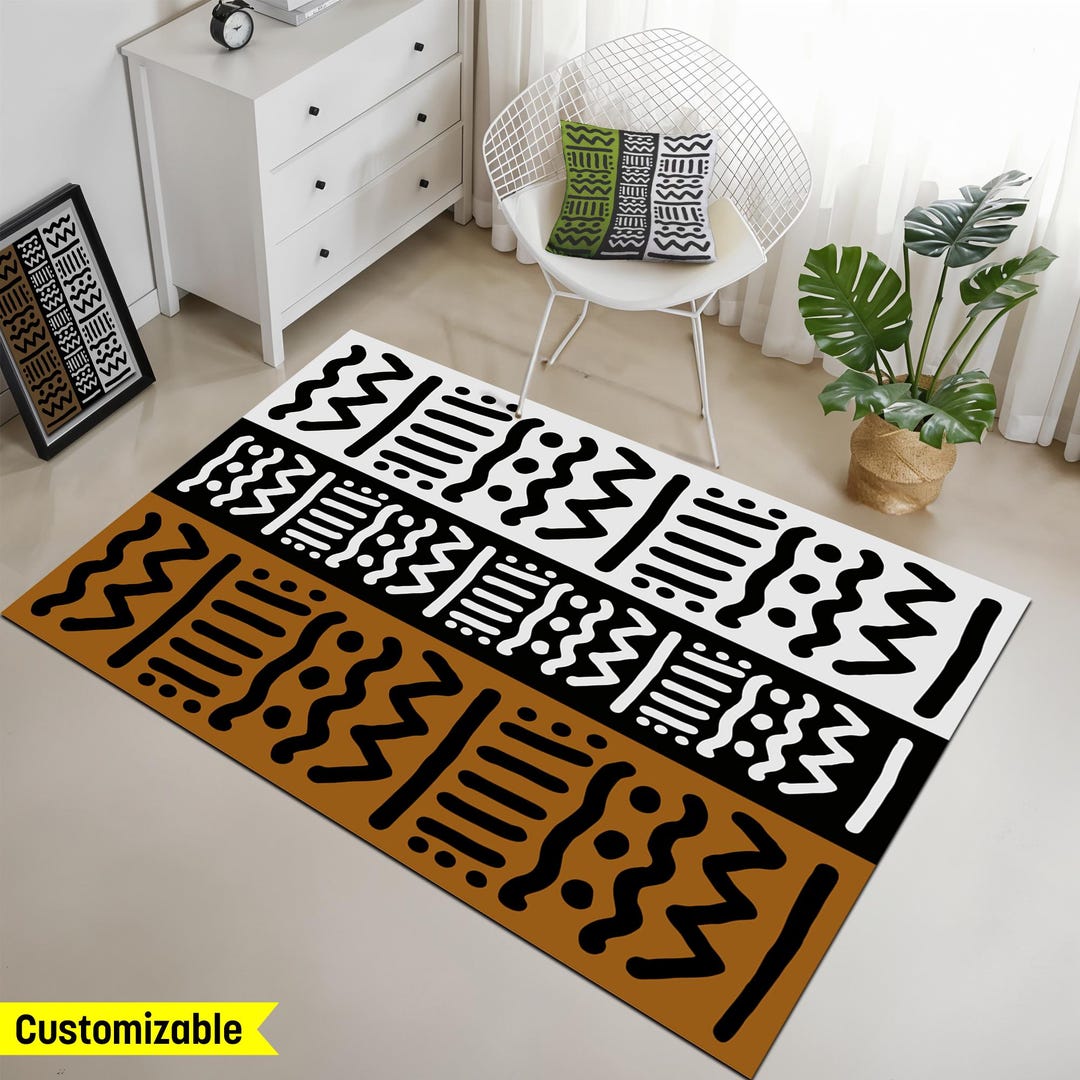 Ethnic African Rug, African Pattern Area Rug, African Tribal Rug ...